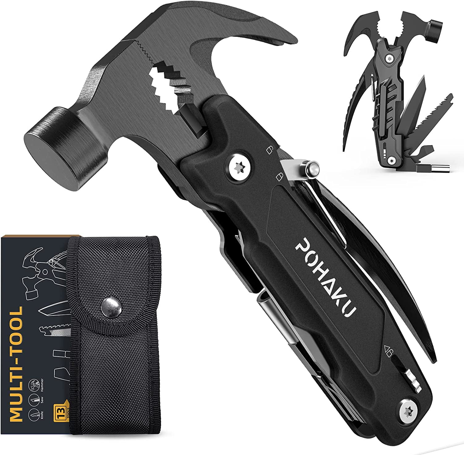 Pohaku 14-in-1 Multitool Hammer, Pohaku Multitool with DIY Stickers ...