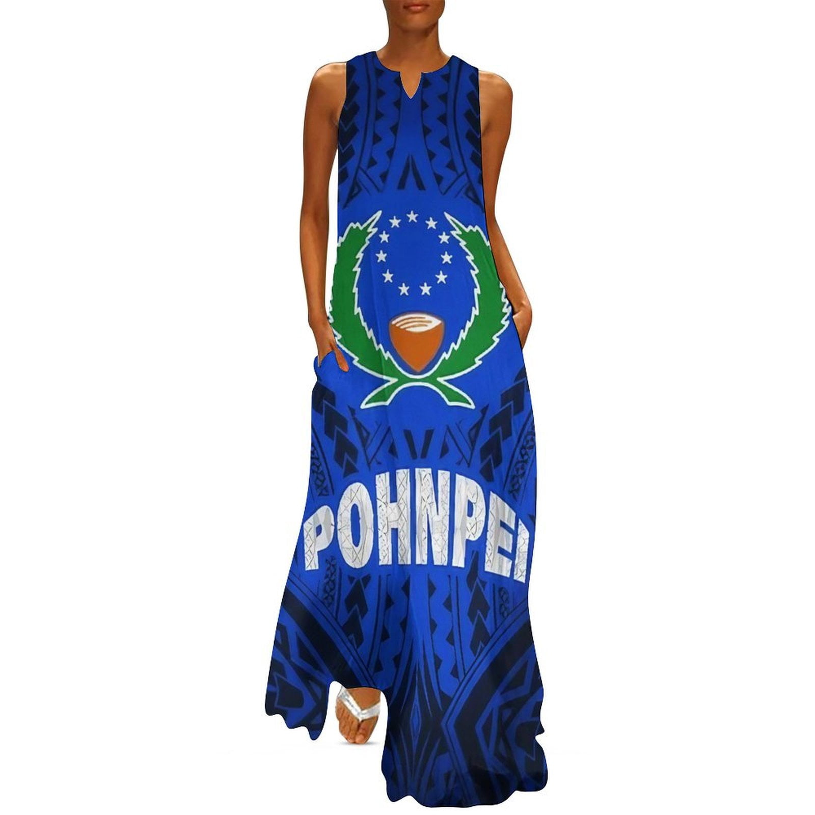 Pohnpei State Long Dress Women's Summer Dress Elegant Guest Wedding ...