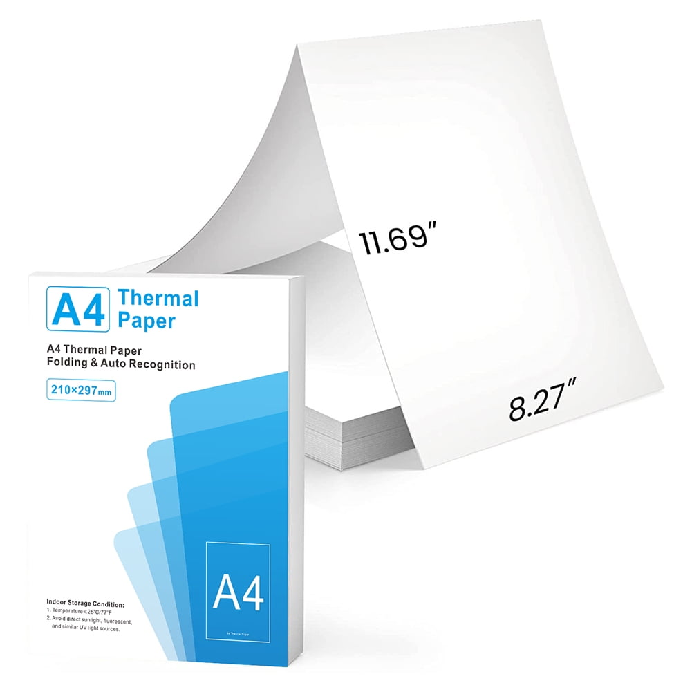 Pohot 100/200 Sheets Continuous Printing Paper Folding Thermal Printing ...