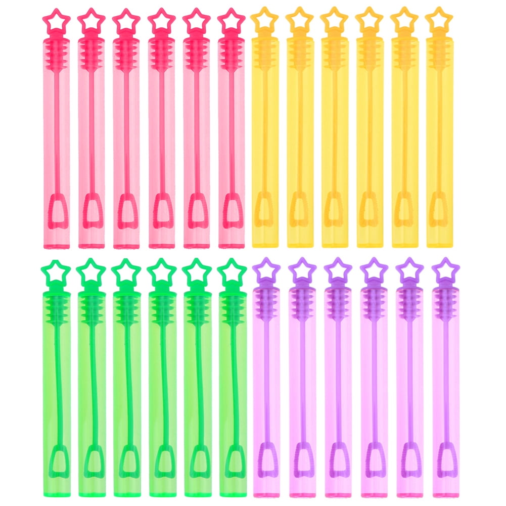 Pohot 24pcs Empty Wand Tube DIY Bubble Maker Soap Water Bottles Playing ...