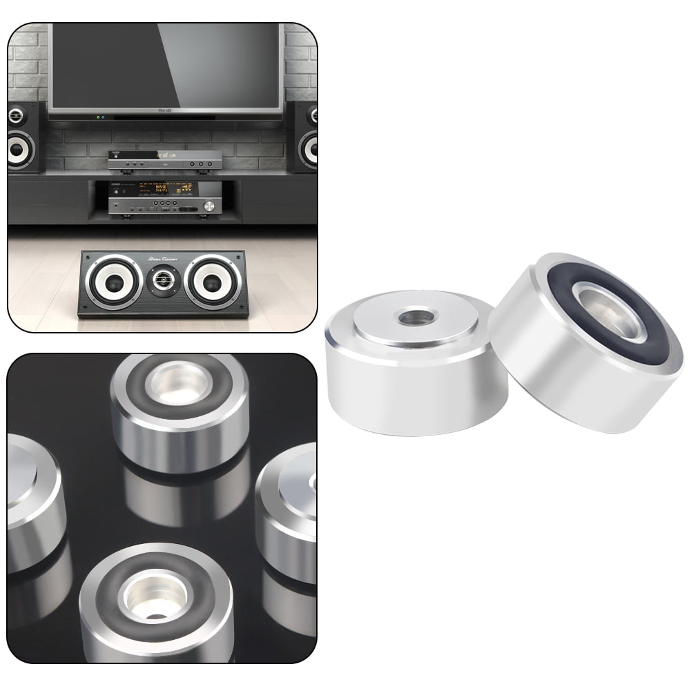 Pohot 4 Pcs HIFI Speaker Spikes Stand Feet Pad Aluminum Alloy Speaker ...