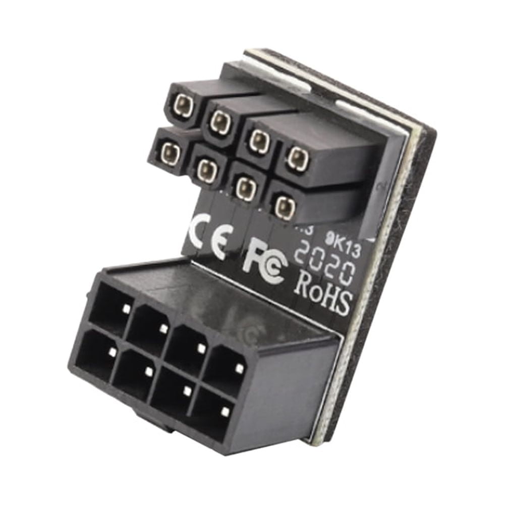 Pohot ATX 8 Pin Female to Male 180 Degree Up Angled Adapter for ...