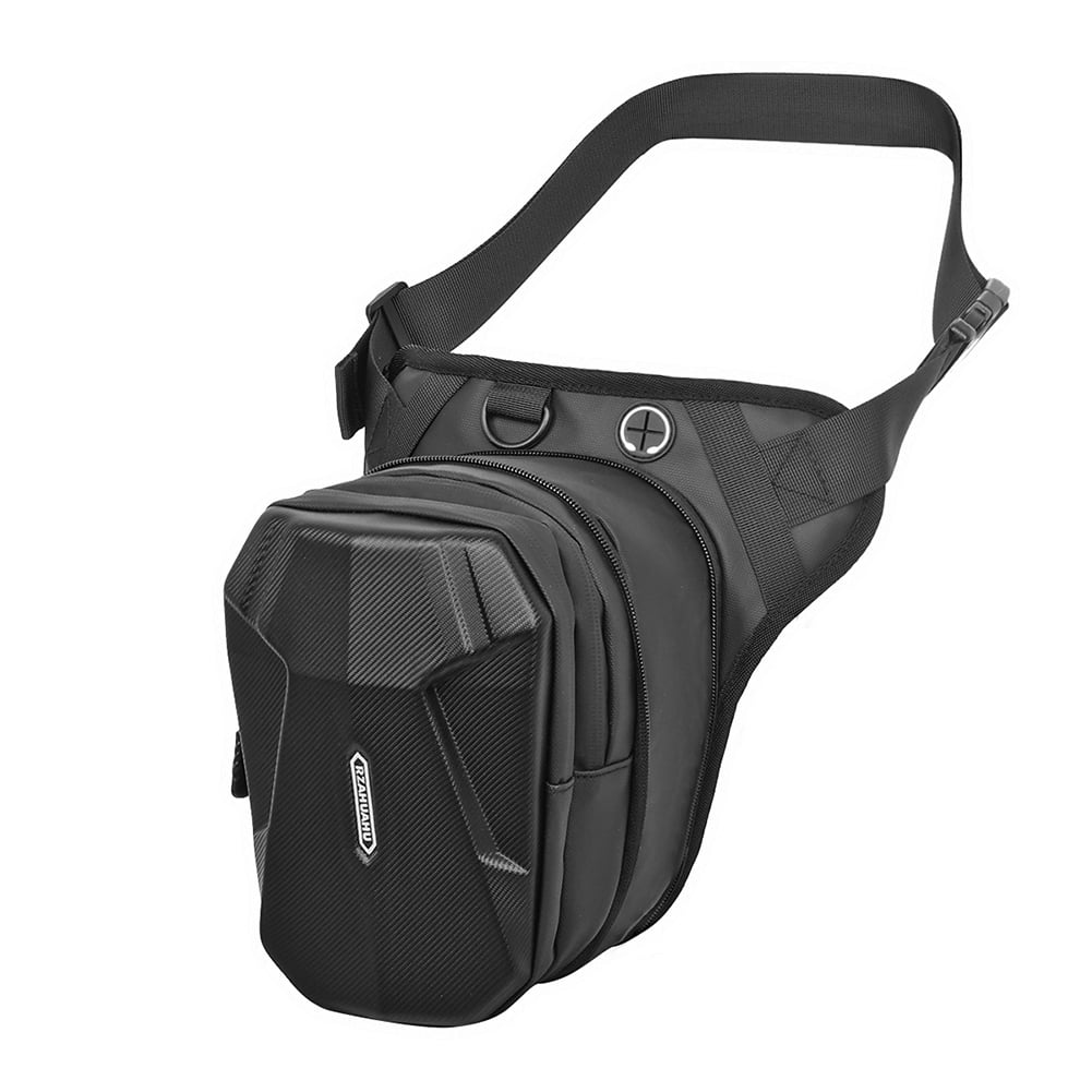 Pohot Drop Leg Bags Hard Shell Motorcycle Drop Leg Side Bag Expandable Waterproof Mobile Phone 9698