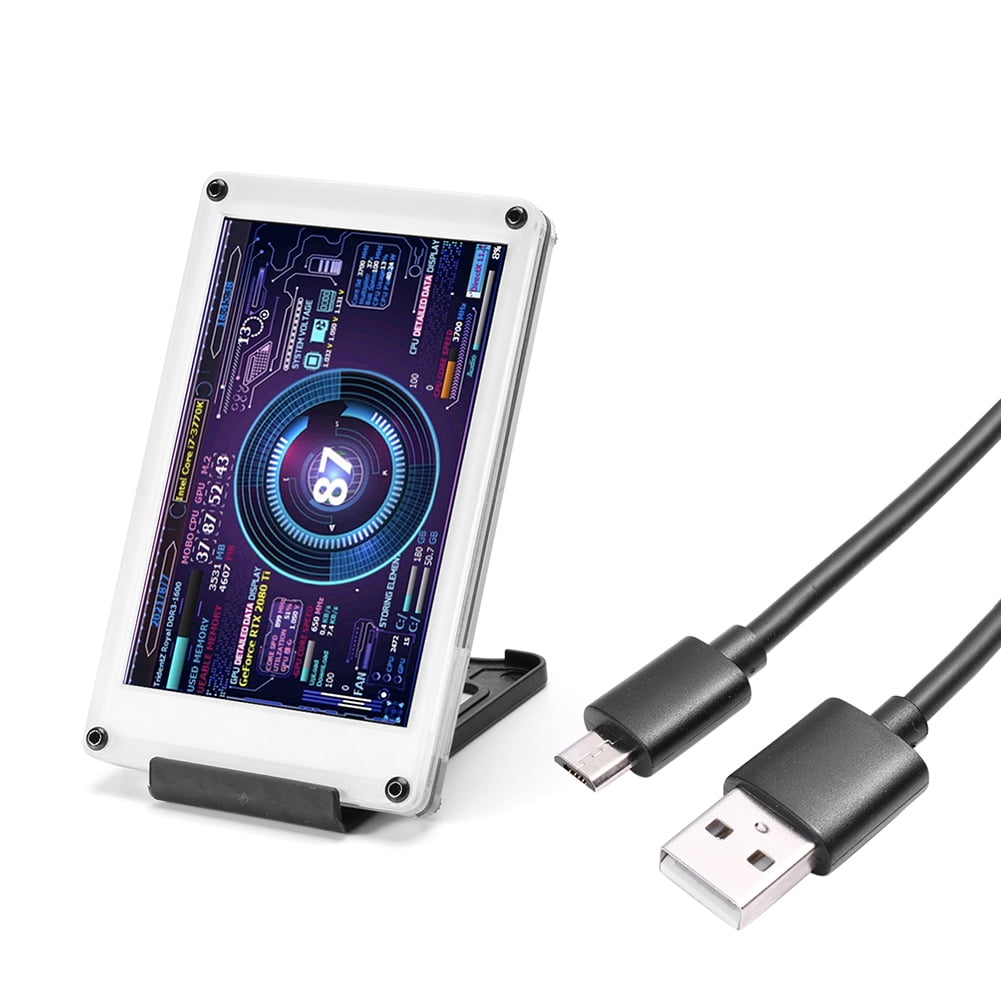 Pohot Dual USB Secondary Display CPU GPU RAM HDD DIY Acrylic Computer ...
