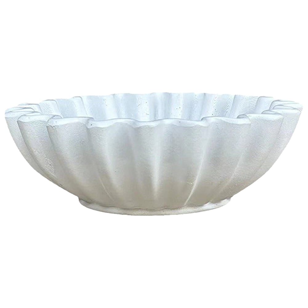Pohot HandCrafted Marble Ruffle Bowl Resin Vintage Ring Dish Decorative ...