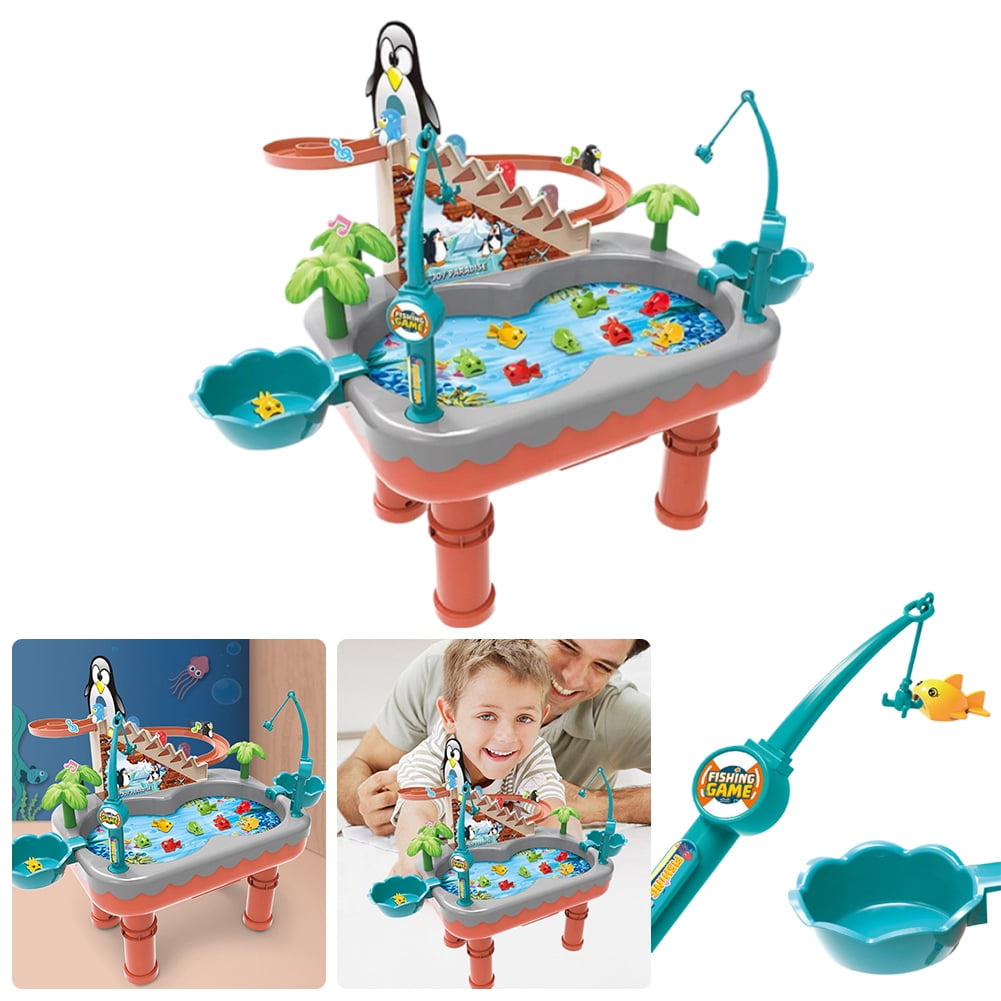 Pohot Magnetic Fishing Game Penguin Race Toys Interactive Penguin ...