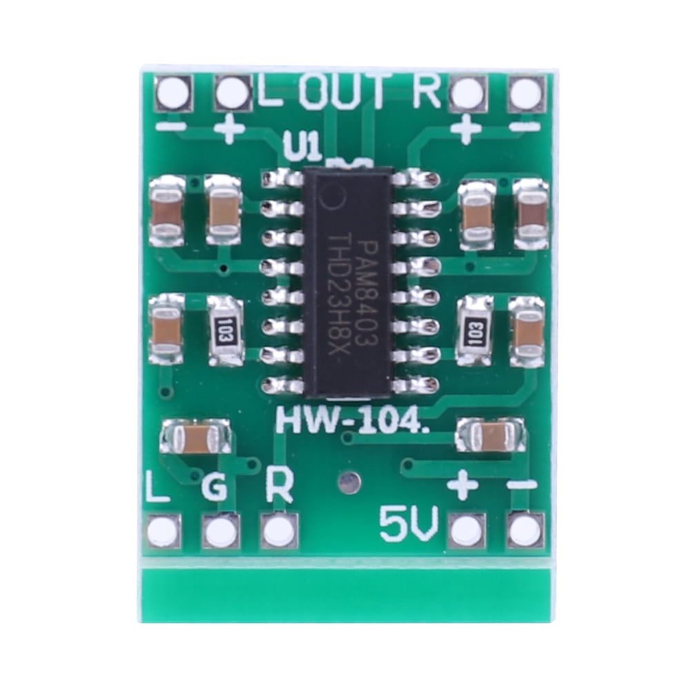 Pohot PAM8403 Module 2x3W Dual Channel Power Amplifier Board Class D DC2.5-5.5V Power Supply ...