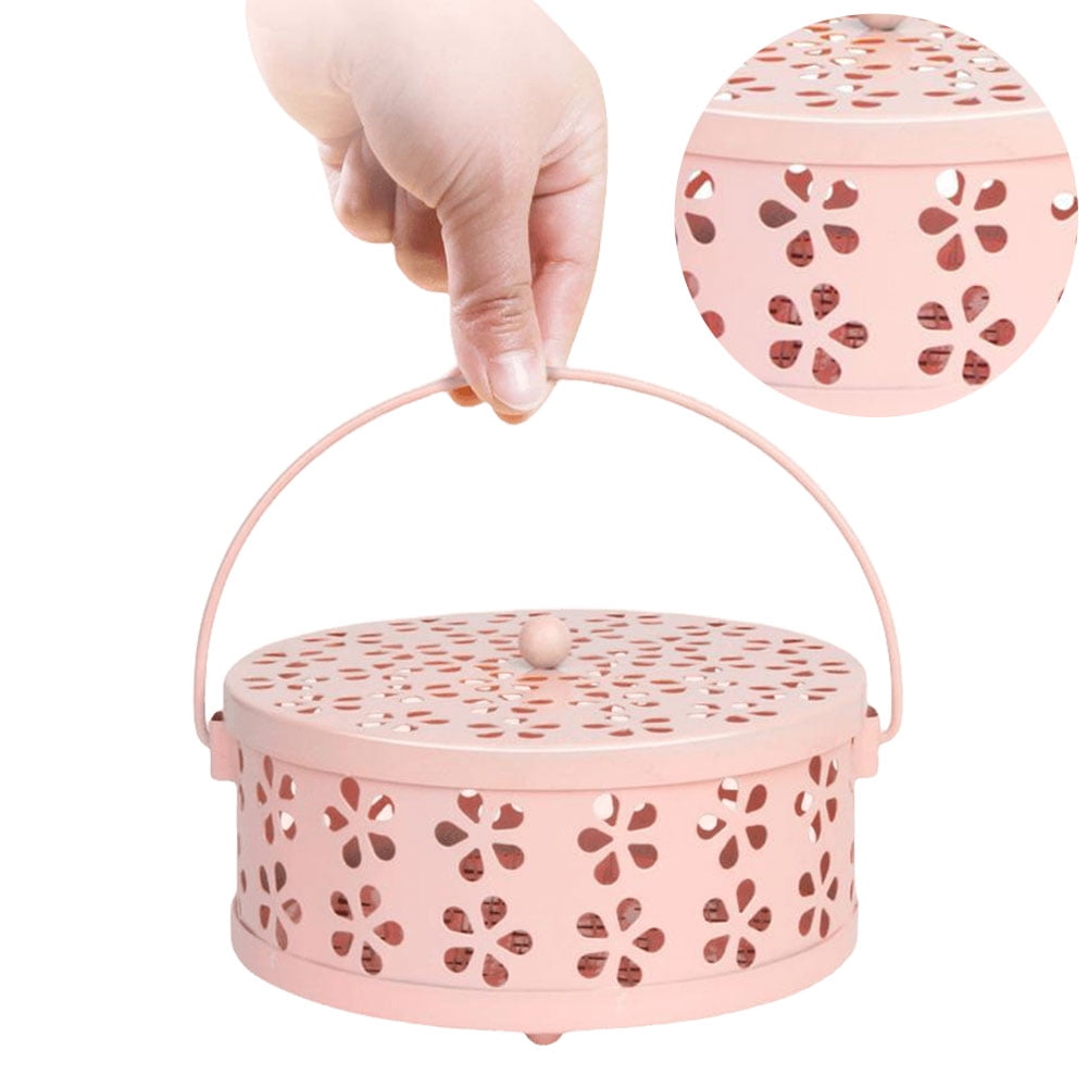 Pohot Portable Mosquito Coil Holder with Lid and Handle Metal Mosquito ...