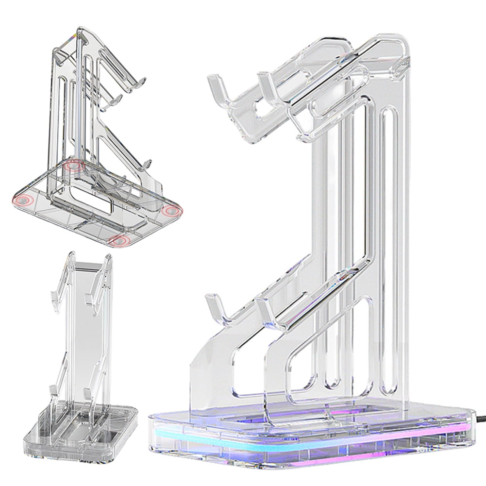 Pohot RGB Dual Game Controller Holder Space Saving Desk Mount ...