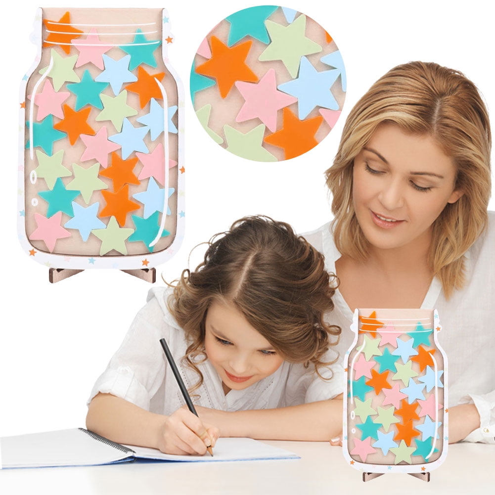 Pohot Wooden Motivational Reward Jar with Standing Base Positive ...