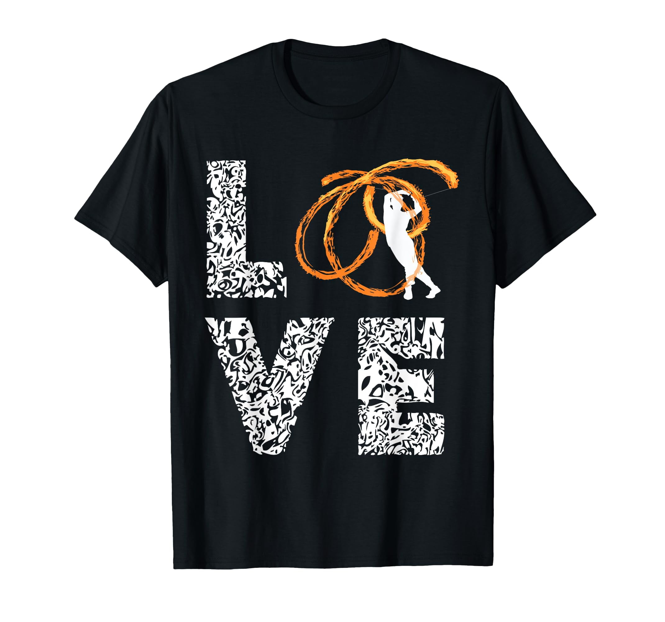 Poi Fire Love Fire Spinning Dancing Pyro Dancer Performer T-Shirt ...
