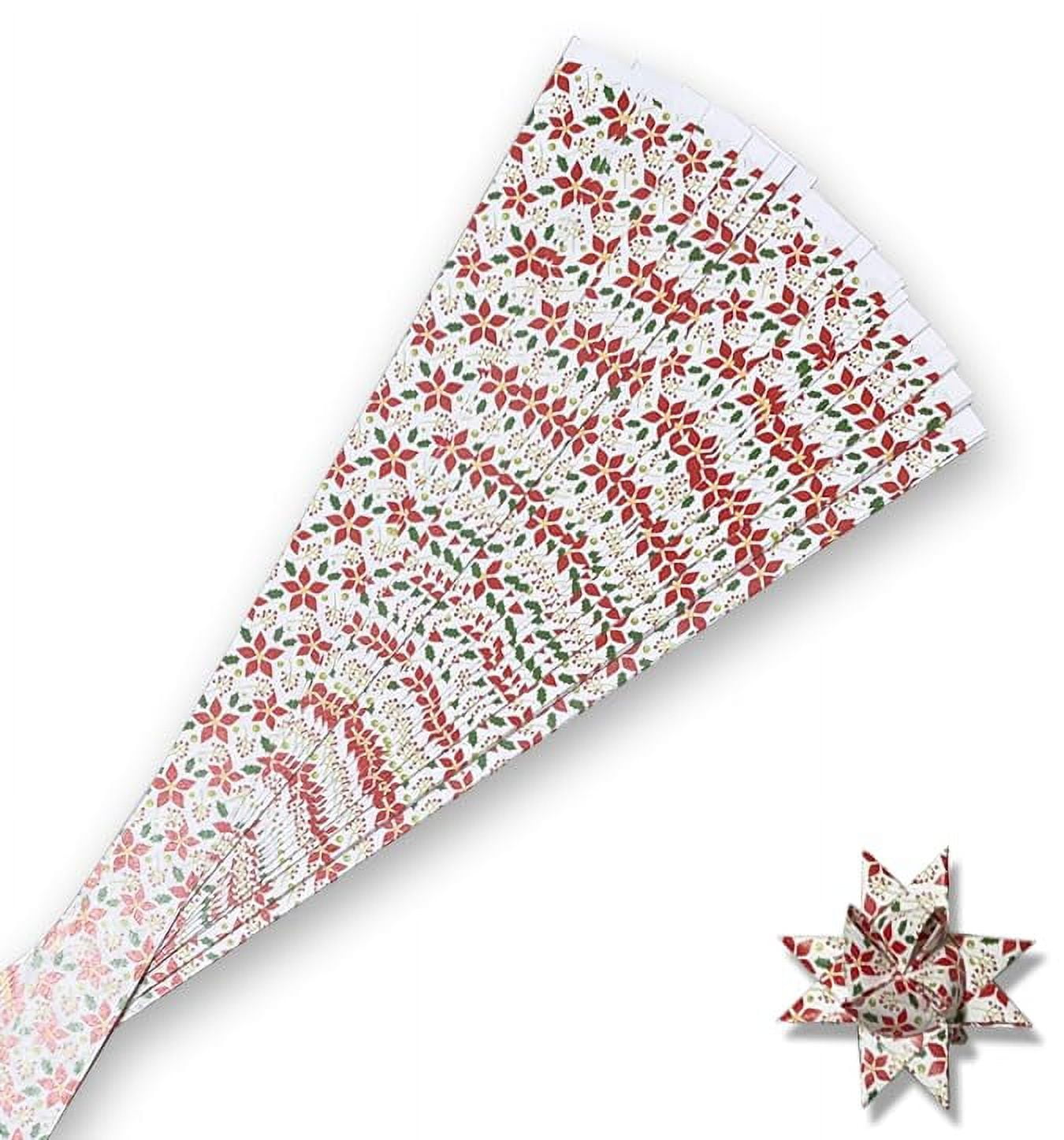 Poinsettia Patterned Paper Strips for Weaving BSL1 Projects. Paper ...