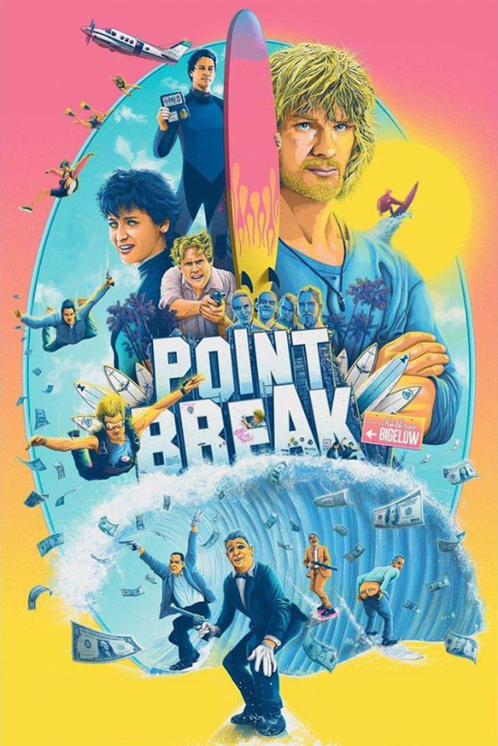 Point Break 1991 Poster 24x36 - Keanu Reeves Patrick Swayze Action Surf ...