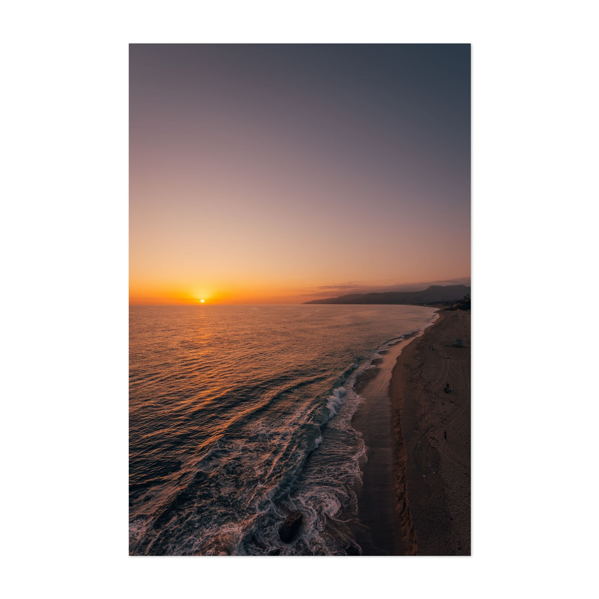 Point Dume Sunset 01 - Los Angeles California Photography Unframed Wall ...