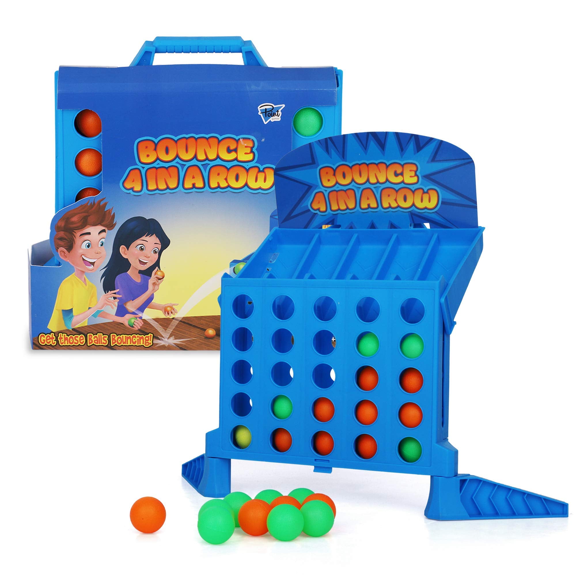 Point Games Bounce 4 in a Row - Travel Storage Case- Classic Board ...