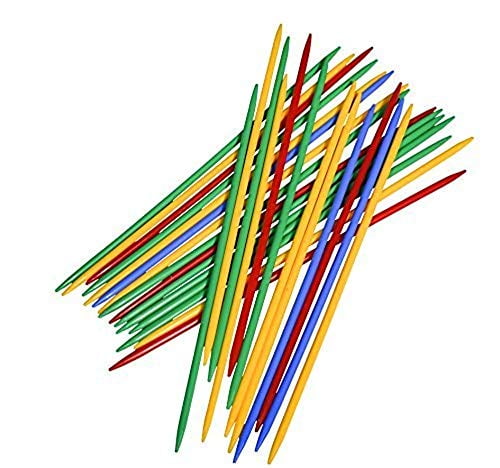Point Games Kids & Adult Giant Pick Up Sticks Game: 42 Colored Plastic ...