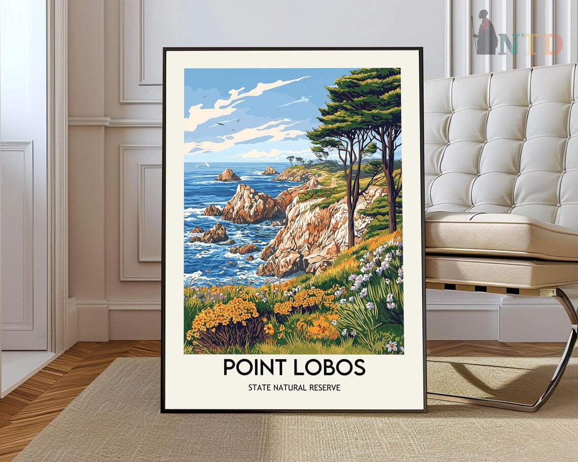 Point Lobos Poster, Point Lobospoint Lobos Print, Point Lobos Photo ...