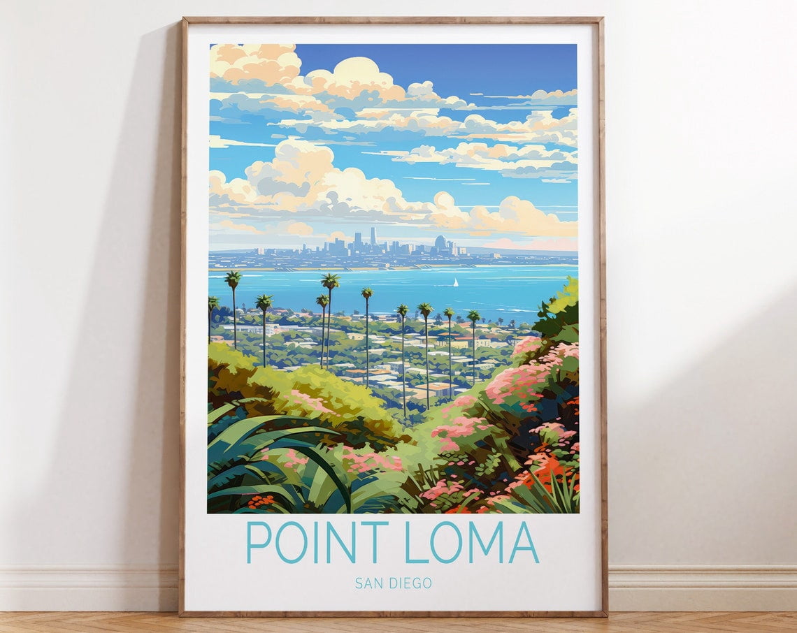 Point Loma Travel Poster California Travel Poster, Point Loma San Diego ...