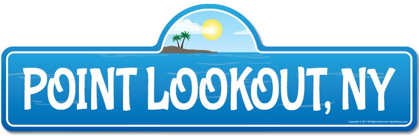 Point Lookout NY New York Beach Street Sign | Indoor/Outdoor | Surfer ...