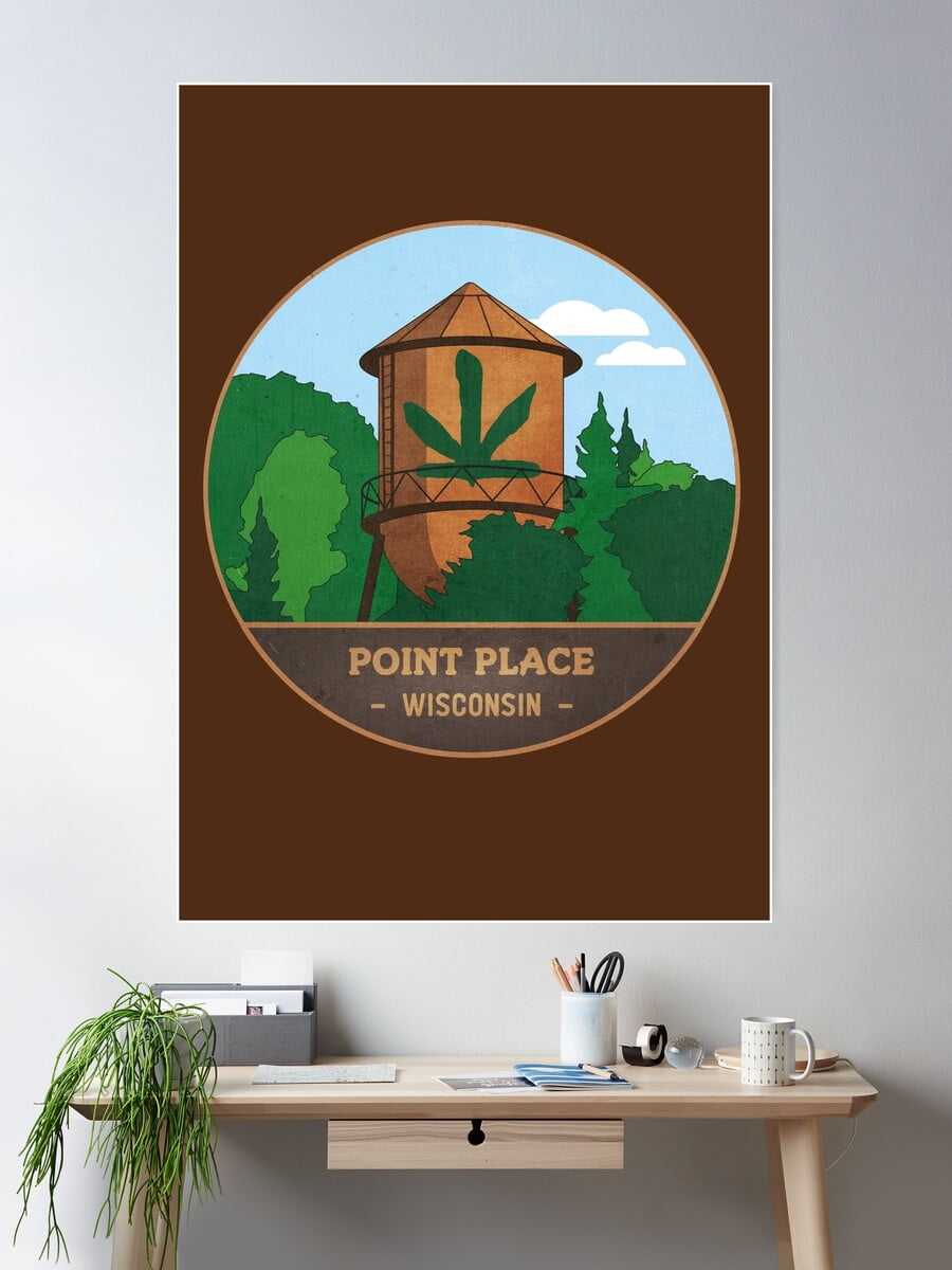 Point Place Water Tower Poster Wall Art, Modern Wall Decor For Living ...