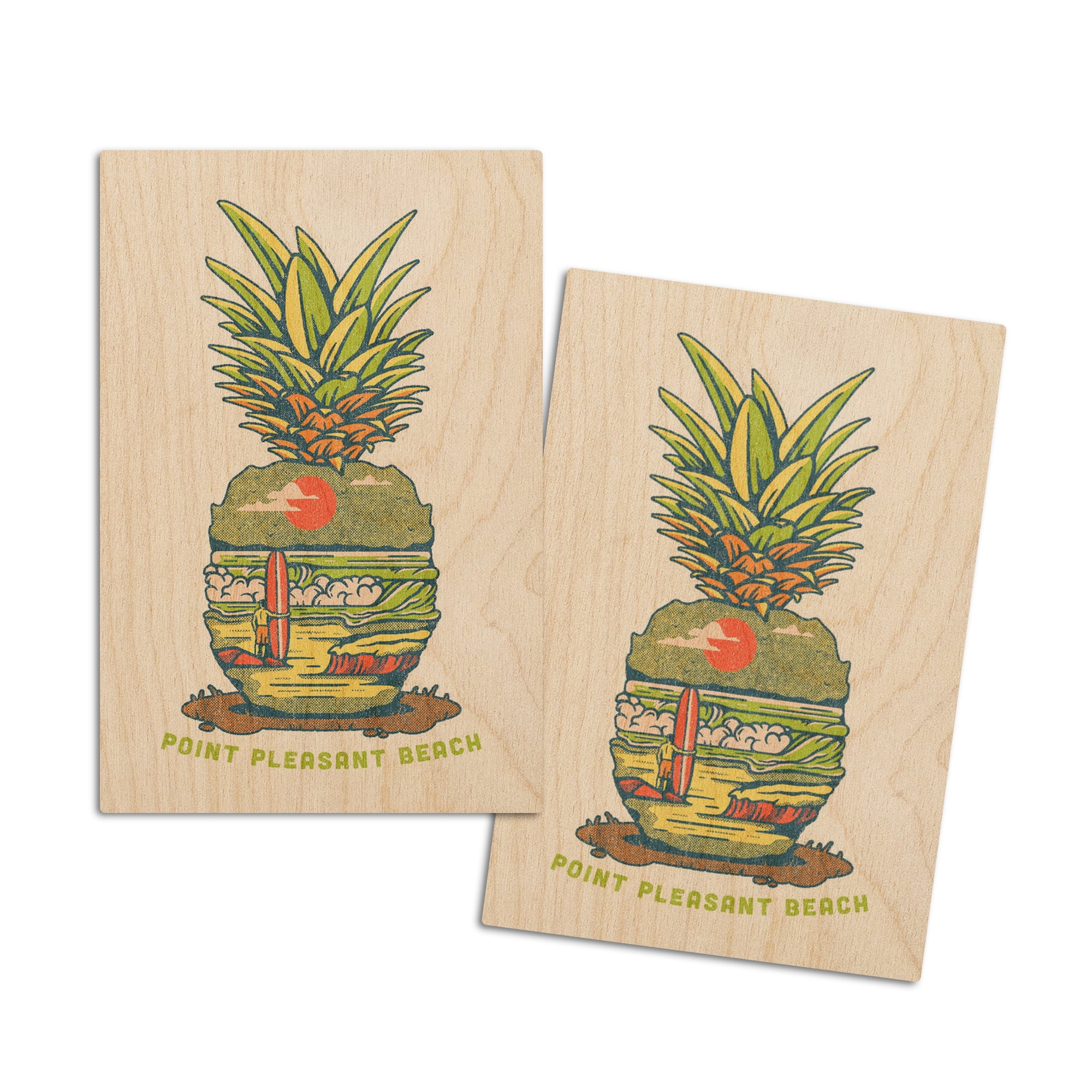 Point Pleasant Beach, New Jersey, Pineapple sans Palm Tree, Dark ...