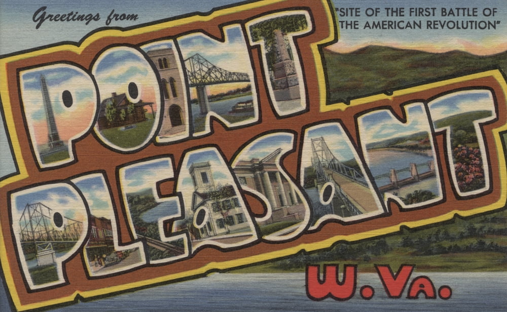 Point Pleasant, West Virginia, Large Letter Scenes (24x36 Giclee ...