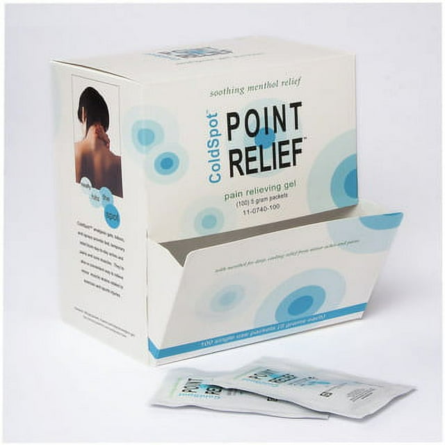 Point Relief ColdSpot gel pack, 5 gram, 10 dispenser w/100 each ...