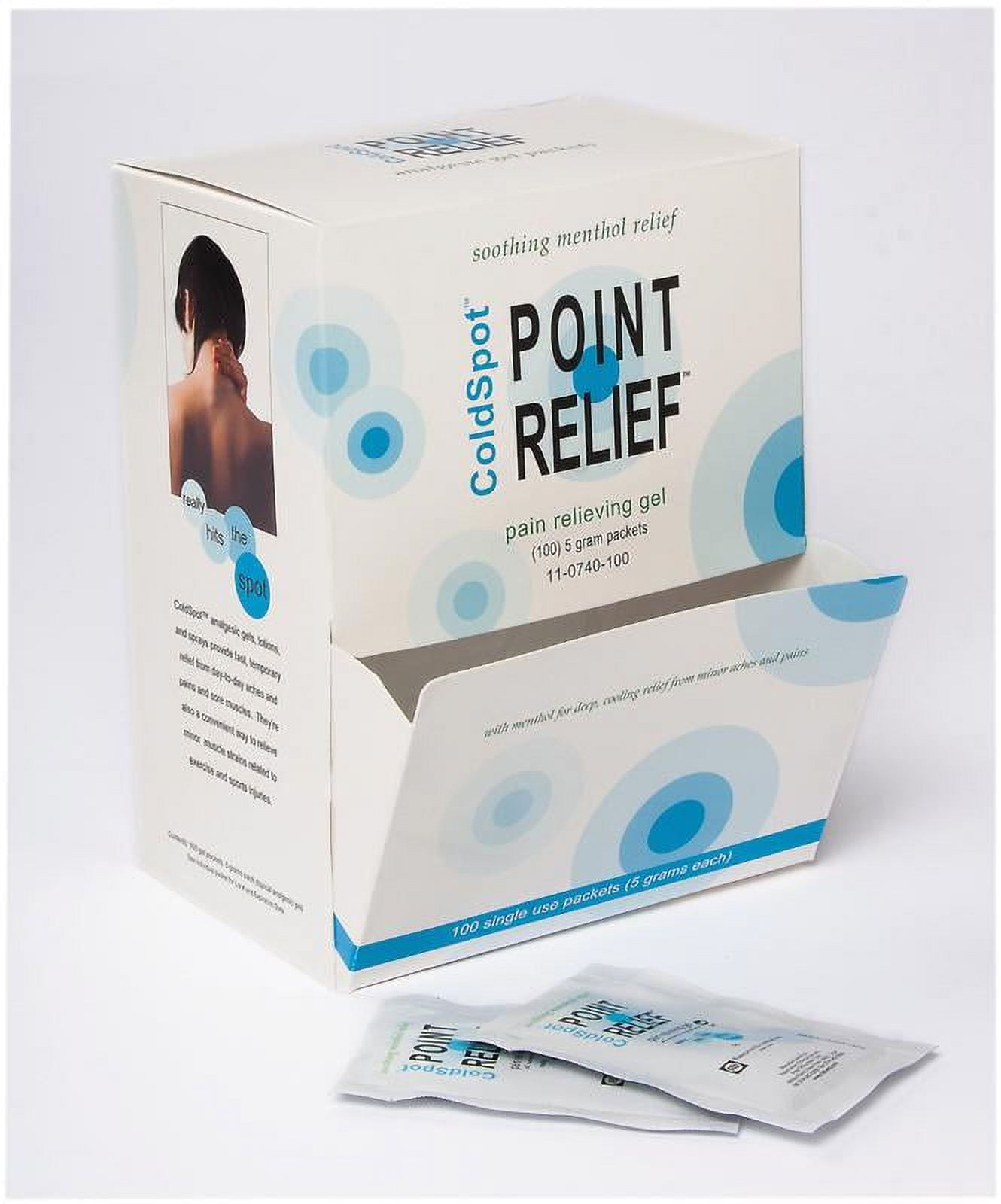Point Relief ColdSpot gel pack, 5 gram, 10 dispenser w/100 each ...