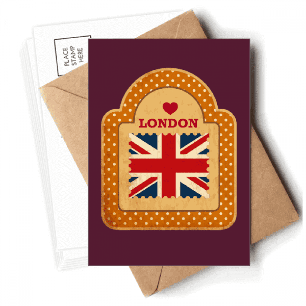 Point UK London Stamp Union Jack Postcards Envelopes Blank Note Cards ...