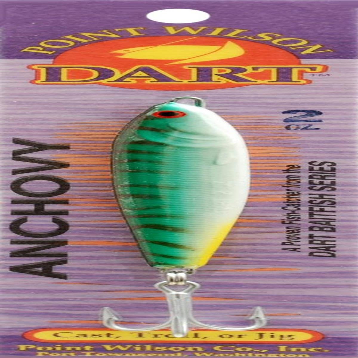 Point Wilson Dart Anchovy Jigs, 2oz, Green/Mackerel, Fishing Jigs ...