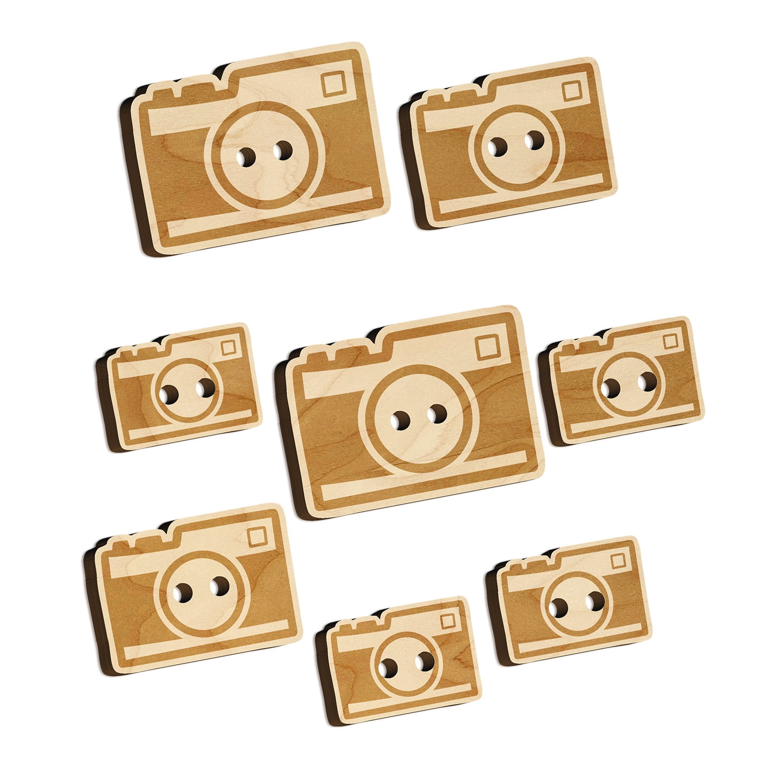 Point and Shoot Camera Photography Wood Buttons for Crochet Knitting ...