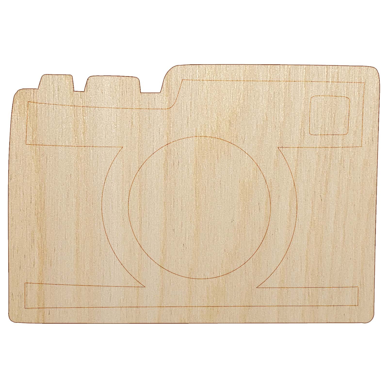 Point and Shoot Camera Photography Wood Shape Unfinished Piece Cutout ...