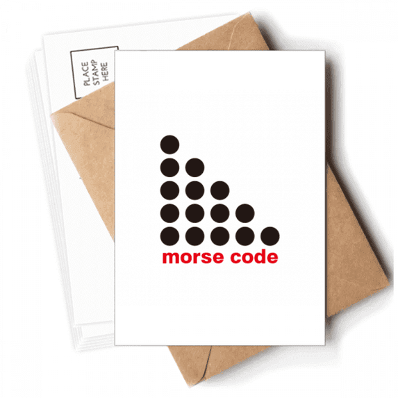 Point-to-point Representation Morse Code Postcards Envelopes Blank Note ...