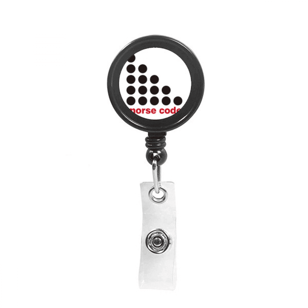Point-to-point Representation Morse Code Retractable Keychain Badge ...