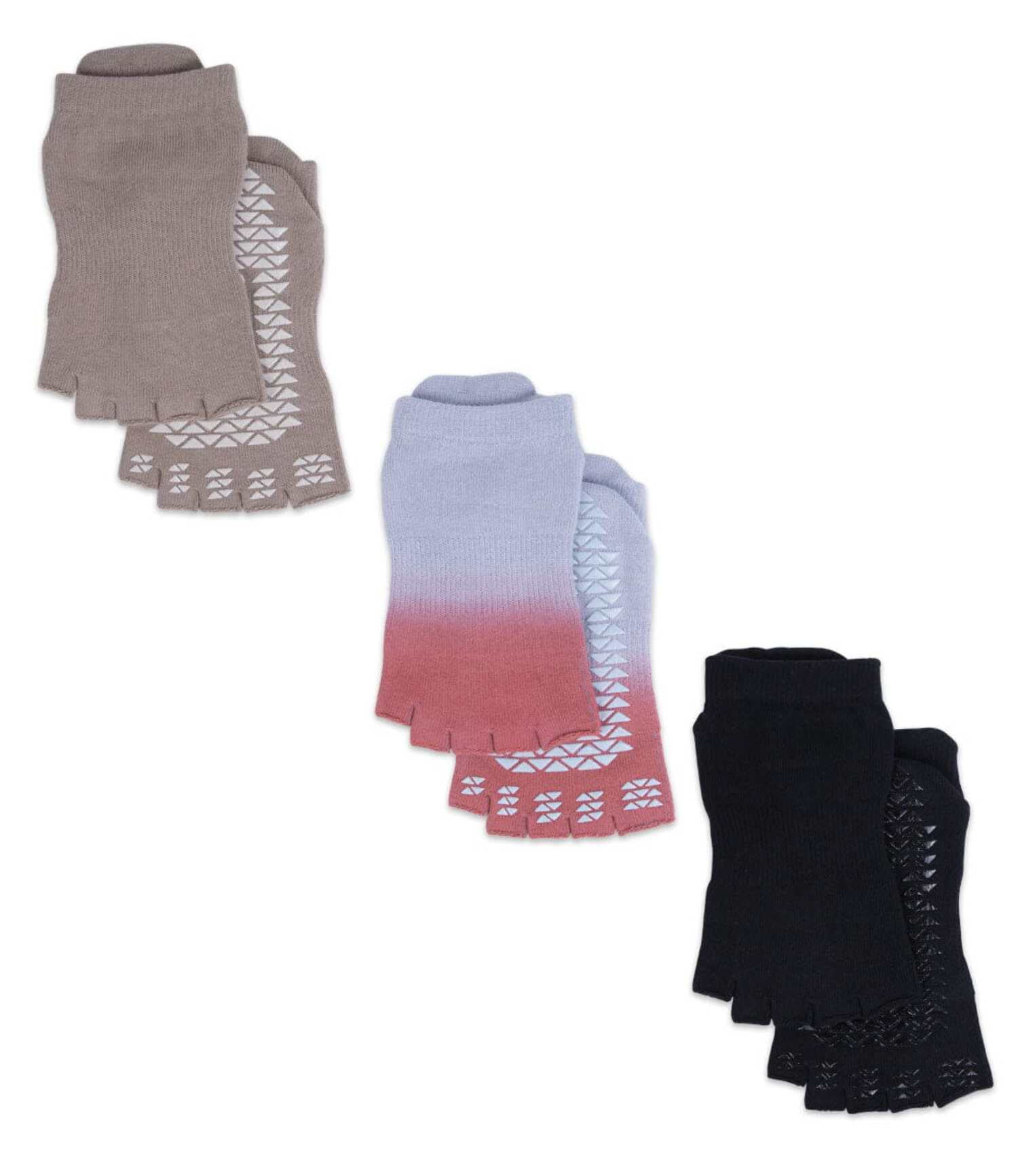 Pointe Studio Women's Grip Sock 3 Pack - The Toeless Grip Pack Small ...