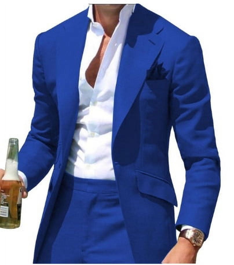 Pointed Collar Men‘s Suit Slim Men‘s Suit Jacket Pants 2 PCE Formal ...