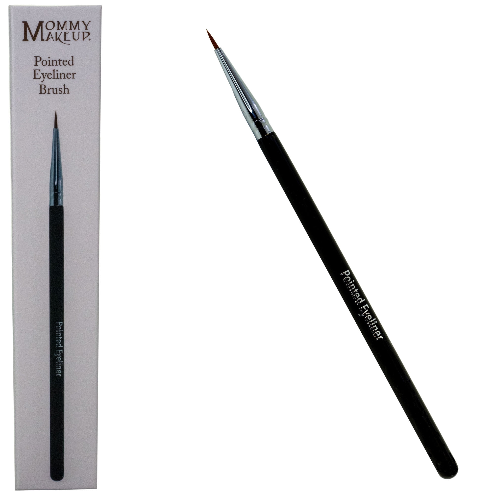 Pointed Eyeliner Brush - Ultra Fine Premium Synthetic Vegan Bristles ...