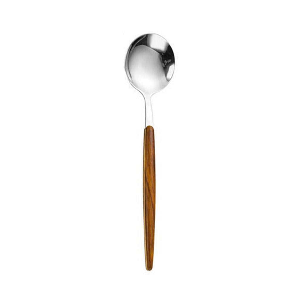 Pointed Handle Imitation Black Mahogany Main Table Spoon Retro Creative ...