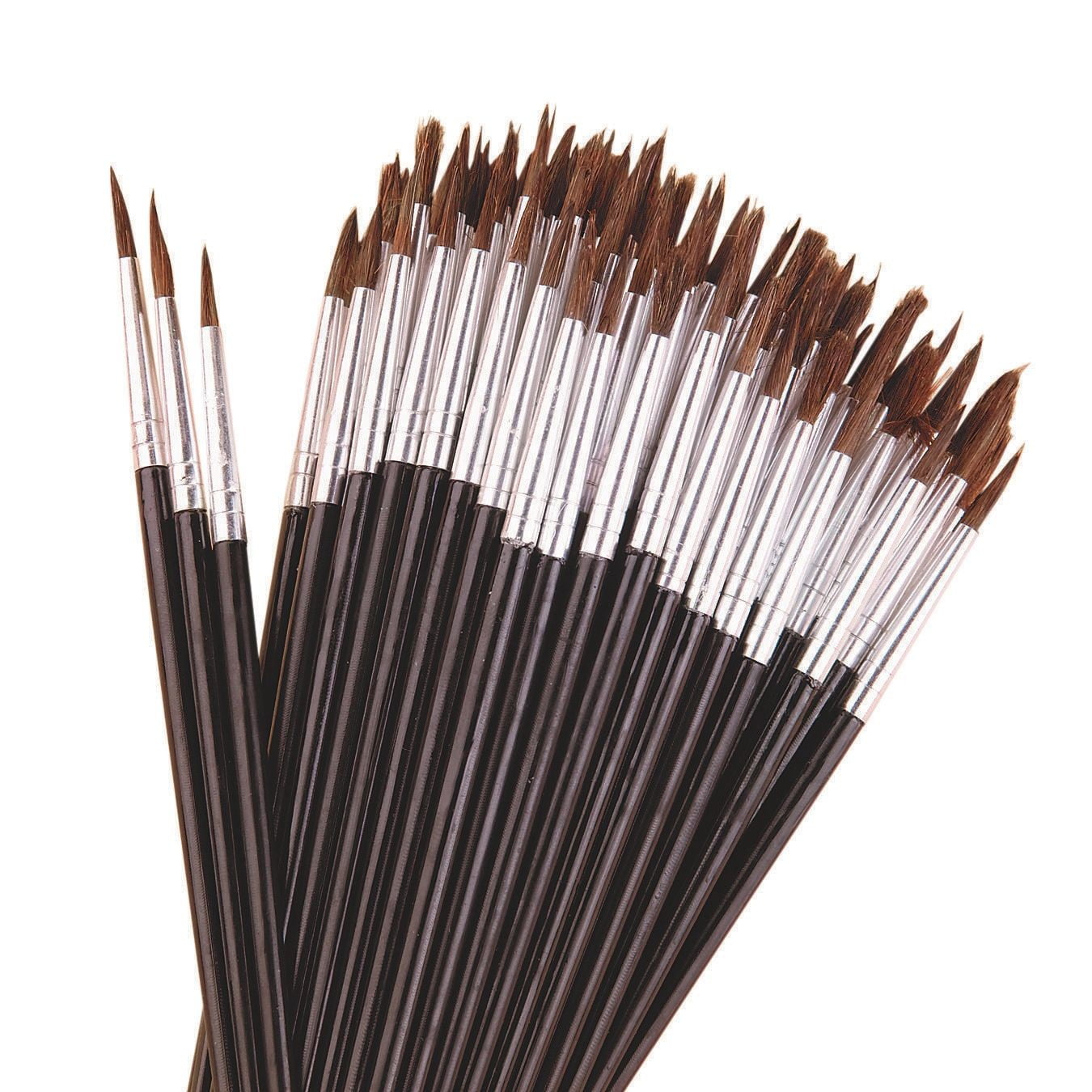 Pointed Round Brushes (Pack of 144) - Walmart.com