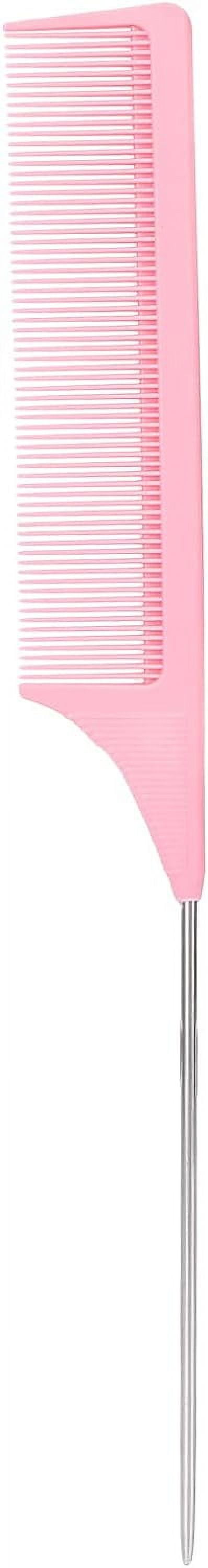 Pointed-Tail Comb, Steel Pointed-Tail Comb for Barbershop Rat-Tail Comb ...