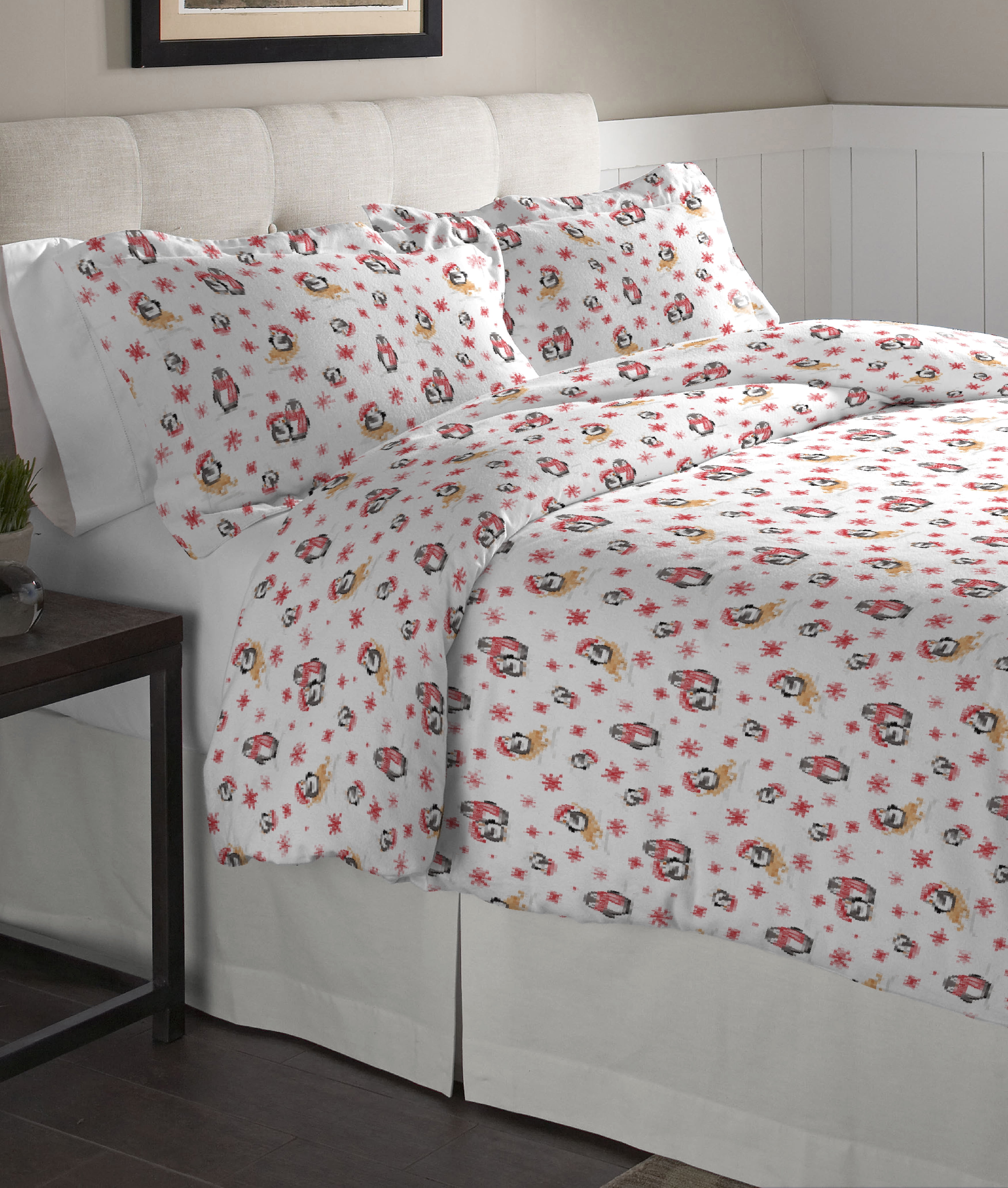 Pointehaven 175 GSM Penguin 100% Cotton Superior Weight Flannel 3 pc ...