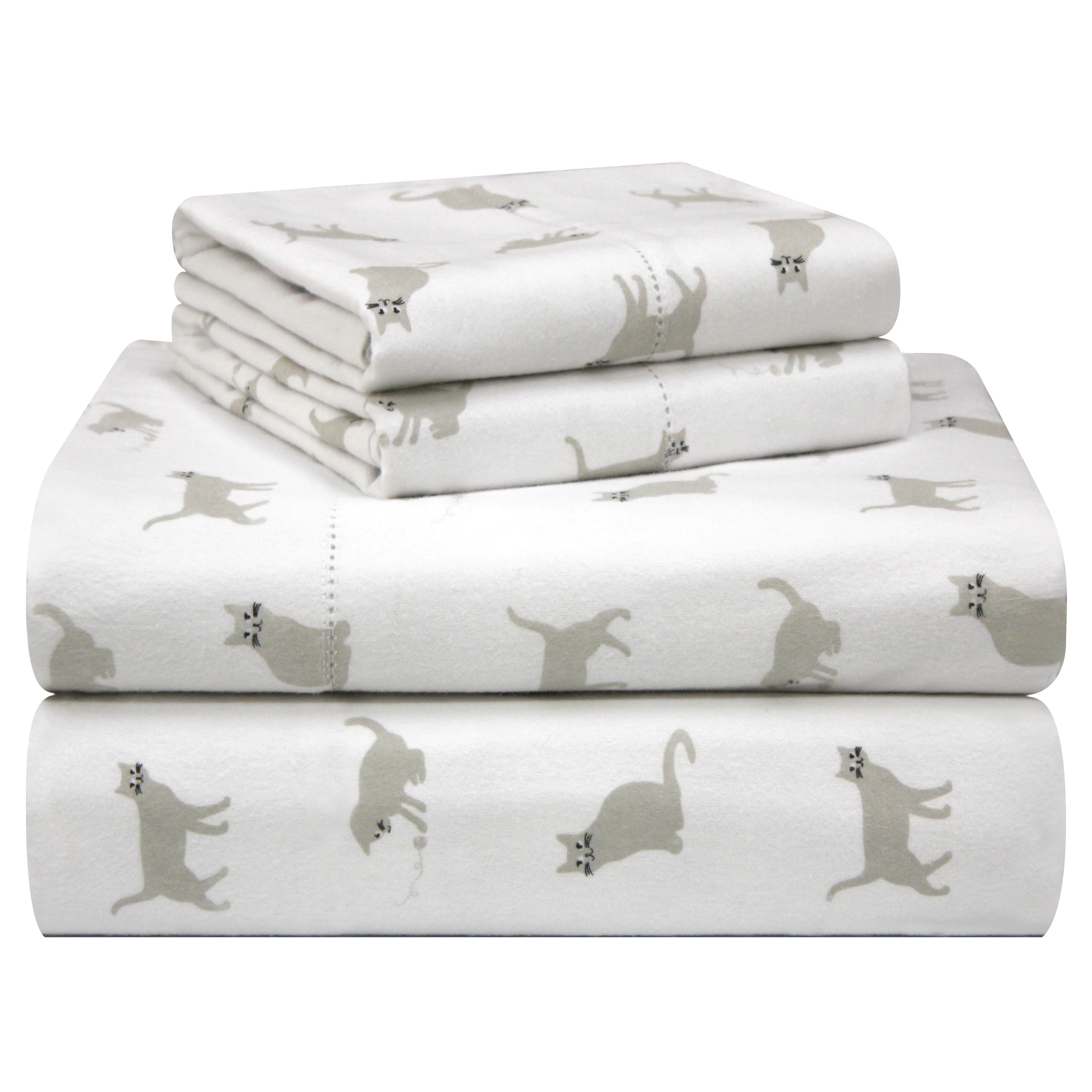 Pointehaven 180 GSM Velvet Feel Luxury Cotton Printed Flannel Sheet Set ...