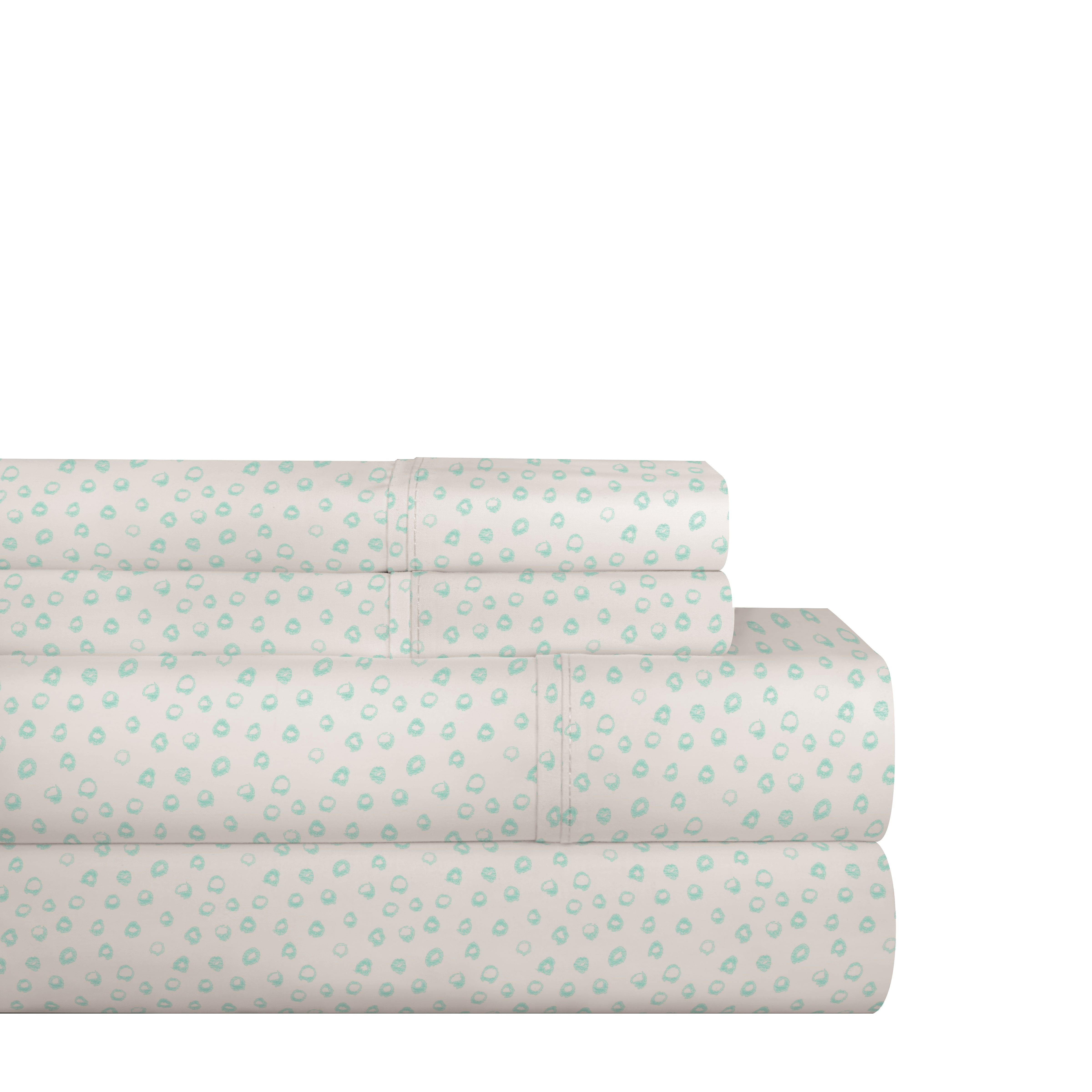 Pointehaven Blue Aura 200 Thread Count Printed Cotton Percale 3 pc ...