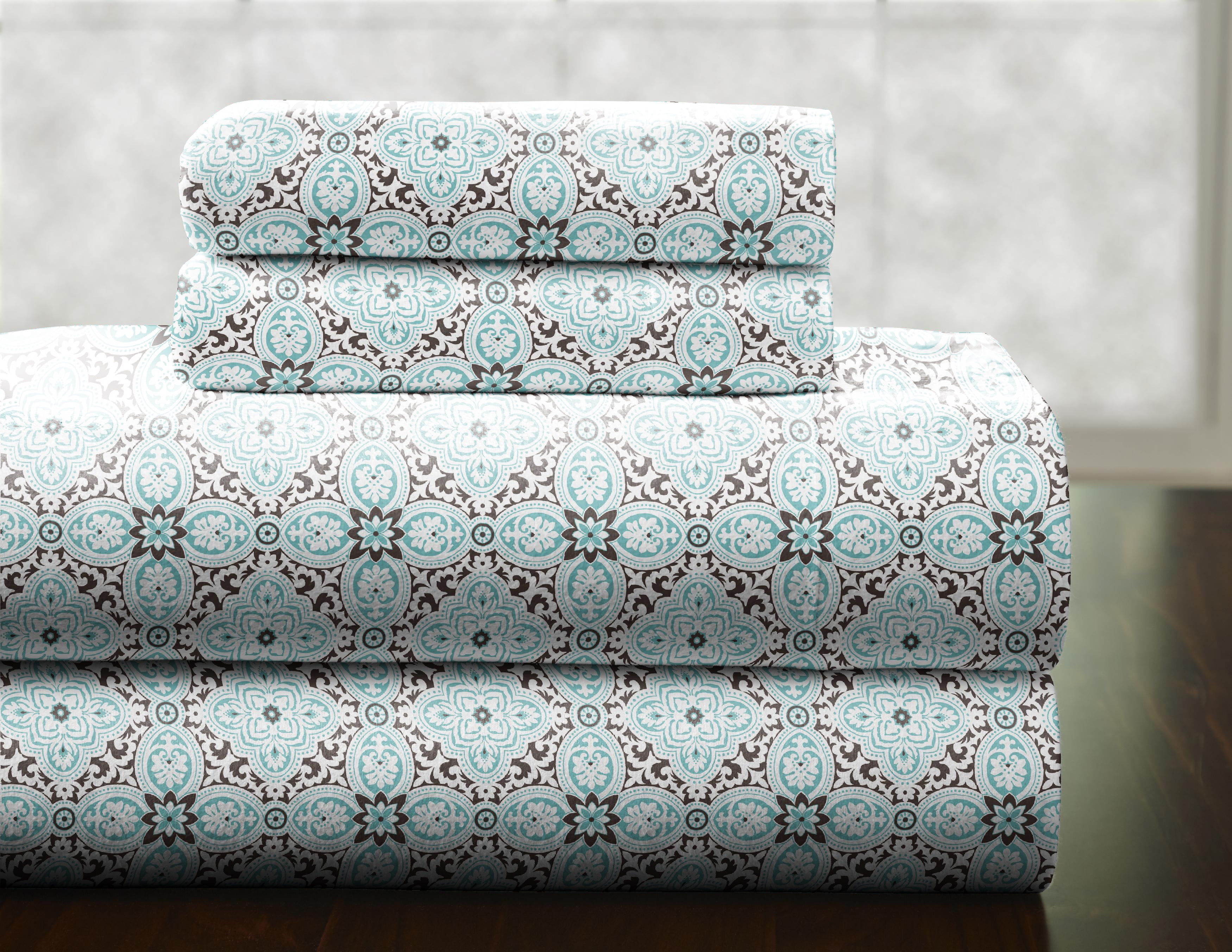 Pointehaven Bedding Printed or Solid Flannel Sheet Set- 170 GSM 100% ...
