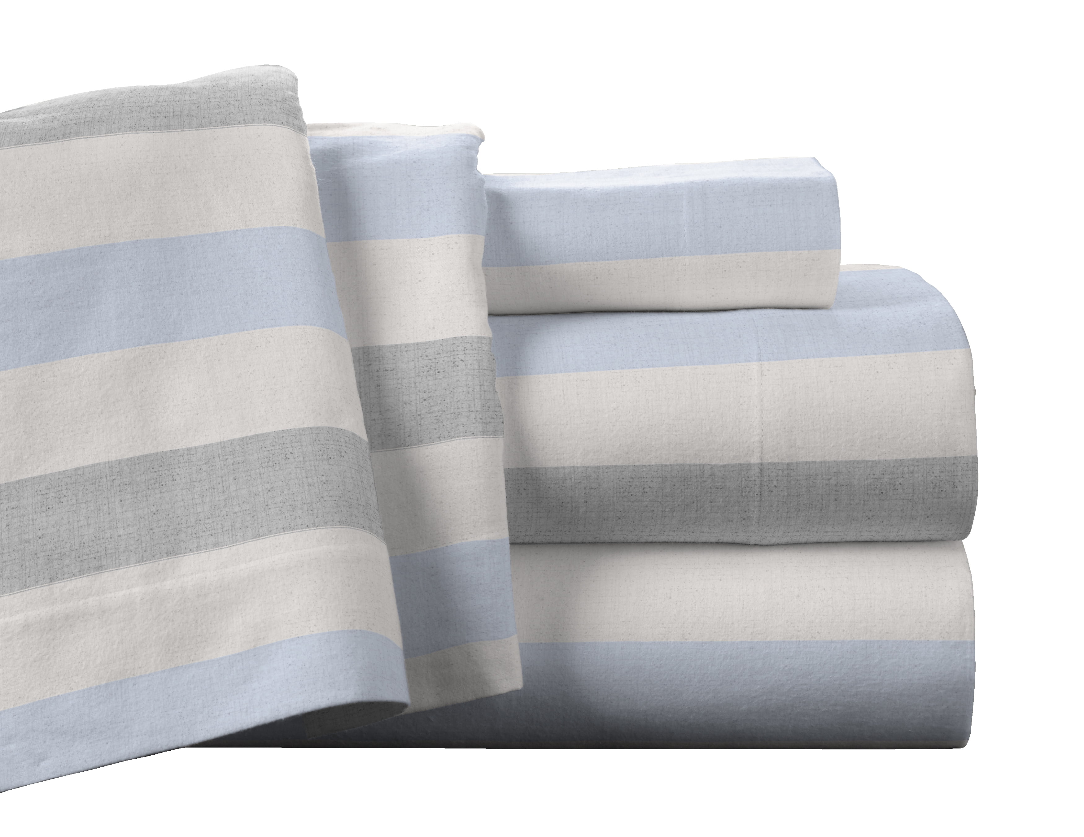 Pointehaven Superior Weight Cotton Deep Pocket Flannel Bed Sheet Set ...