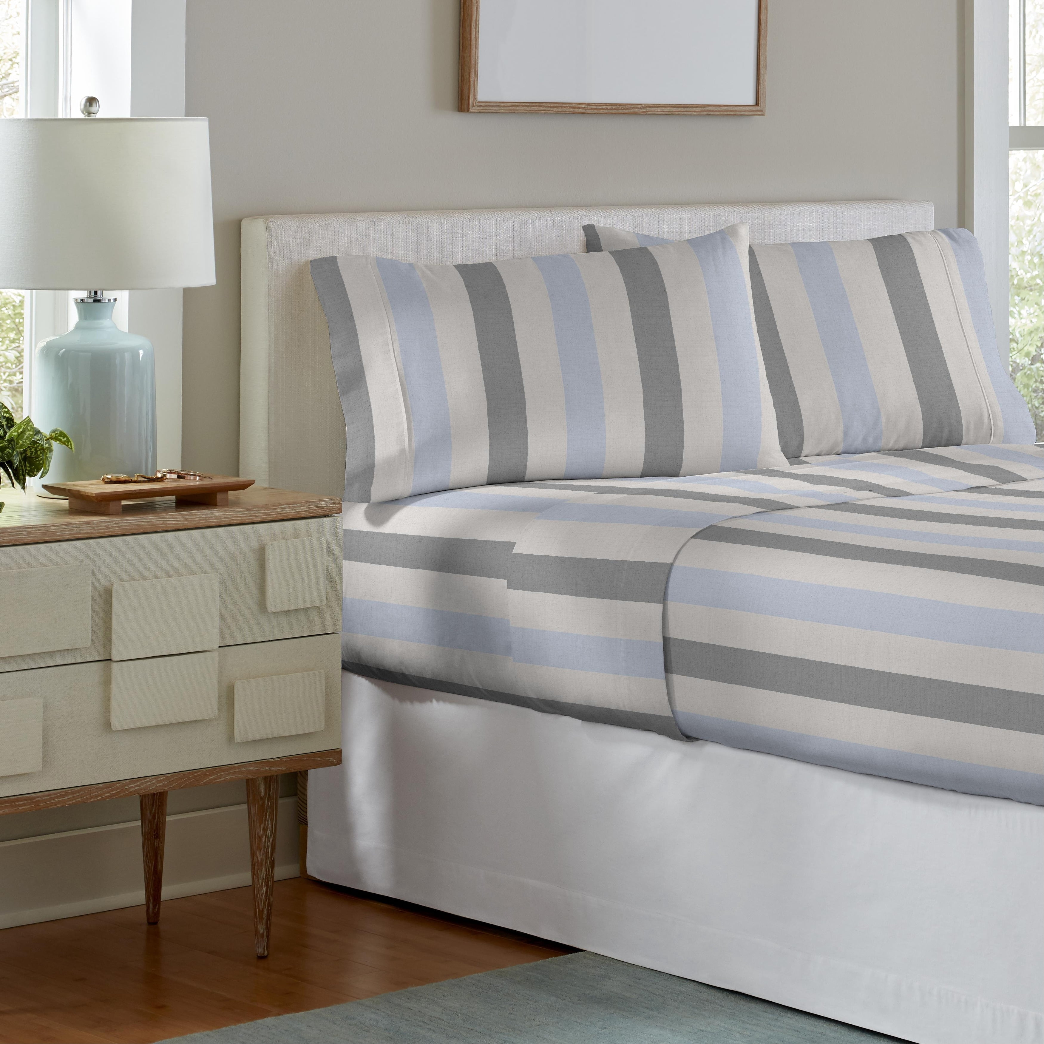 Pointehaven Superior Weight Cotton Deep Pocket Flannel Bed Sheet Set ...