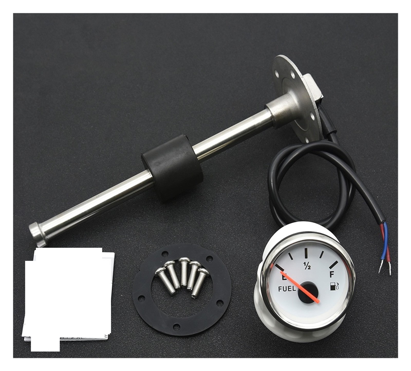 Pointer 52MM Fuel Level Gauge With Red Light Fuel Level Sensor 0-190ohm Oil Level Tank Fuel ...