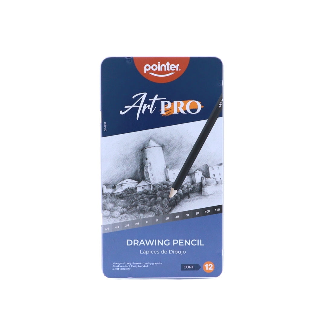 Pointer ArtPRO Drawing Pencils Set, 12 Count, Graphite Grades ...