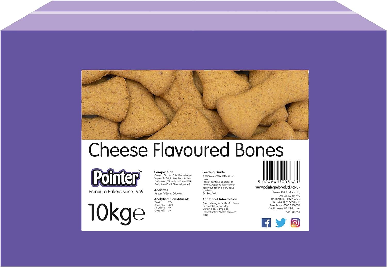 Pointer Cheesy Medium Bones 10kg - Walmart.com
