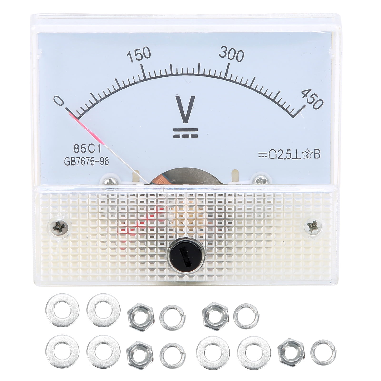 Pointer DC Voltmeter 0‑450V Voltage Meter Gauge Circuit Measuring Instrument ±2.5% Accuracy ...